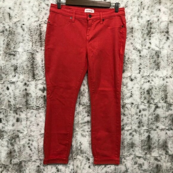 LILA RYAN | Jeans | Lila Ryan Deep Coral Skinny Cuffed Womens Jeans 28p ...